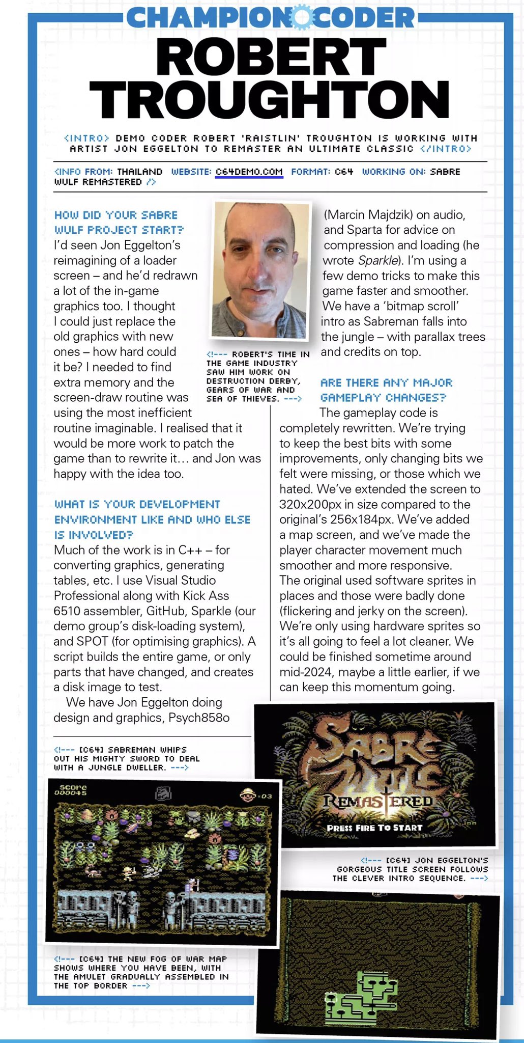 Sabre Wulf Remastered – Still in development – The Universe of Commodore 64